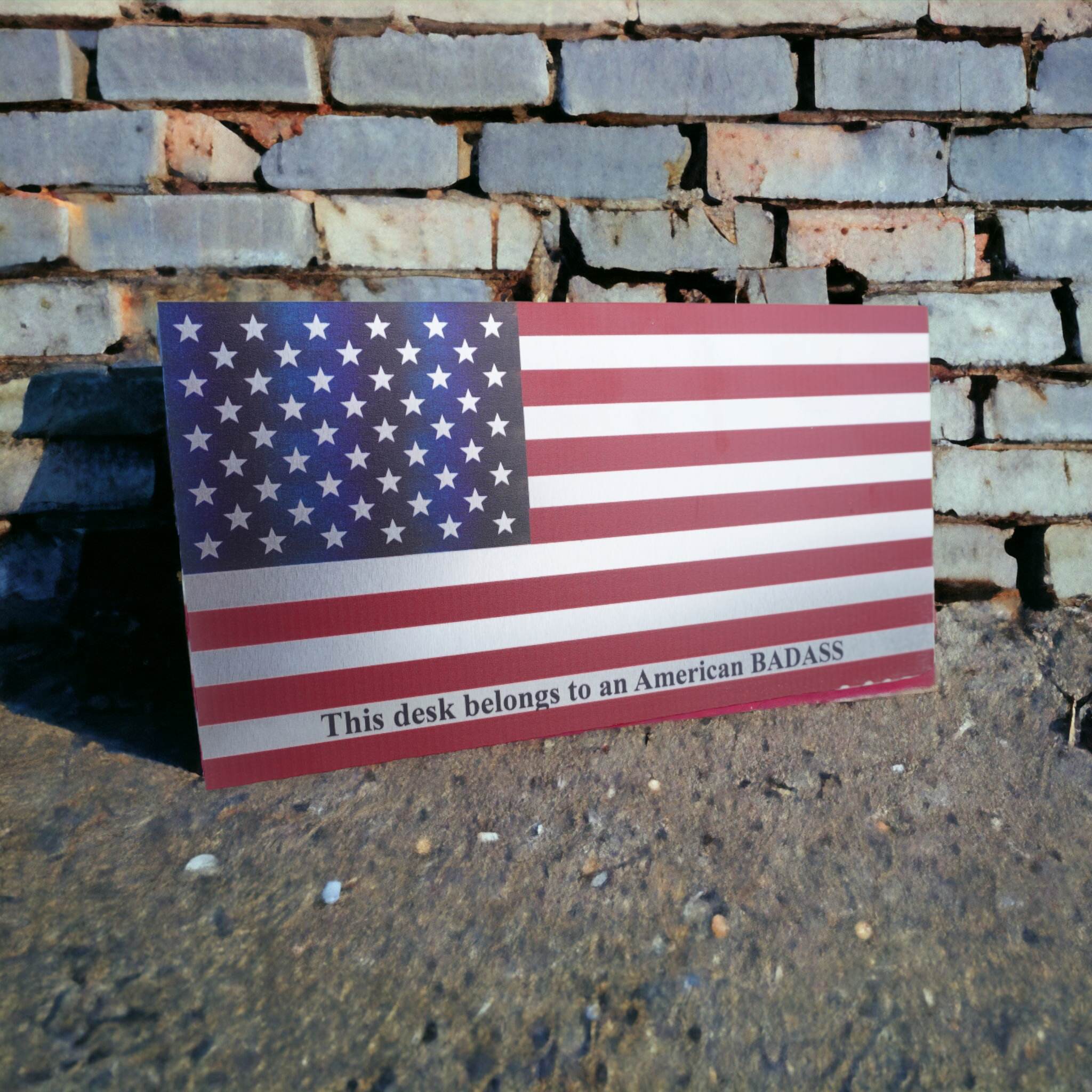 American BADASS Desk Flag - Made in the USA – Nashville Metal Art