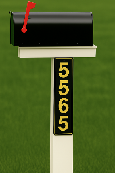 Pair of Custom Address Signs – Aluminum Plates with Your House Number ...