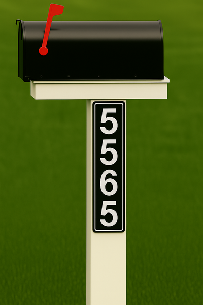 Pair of Custom Address Signs – Aluminum Plates with Your House Number ...