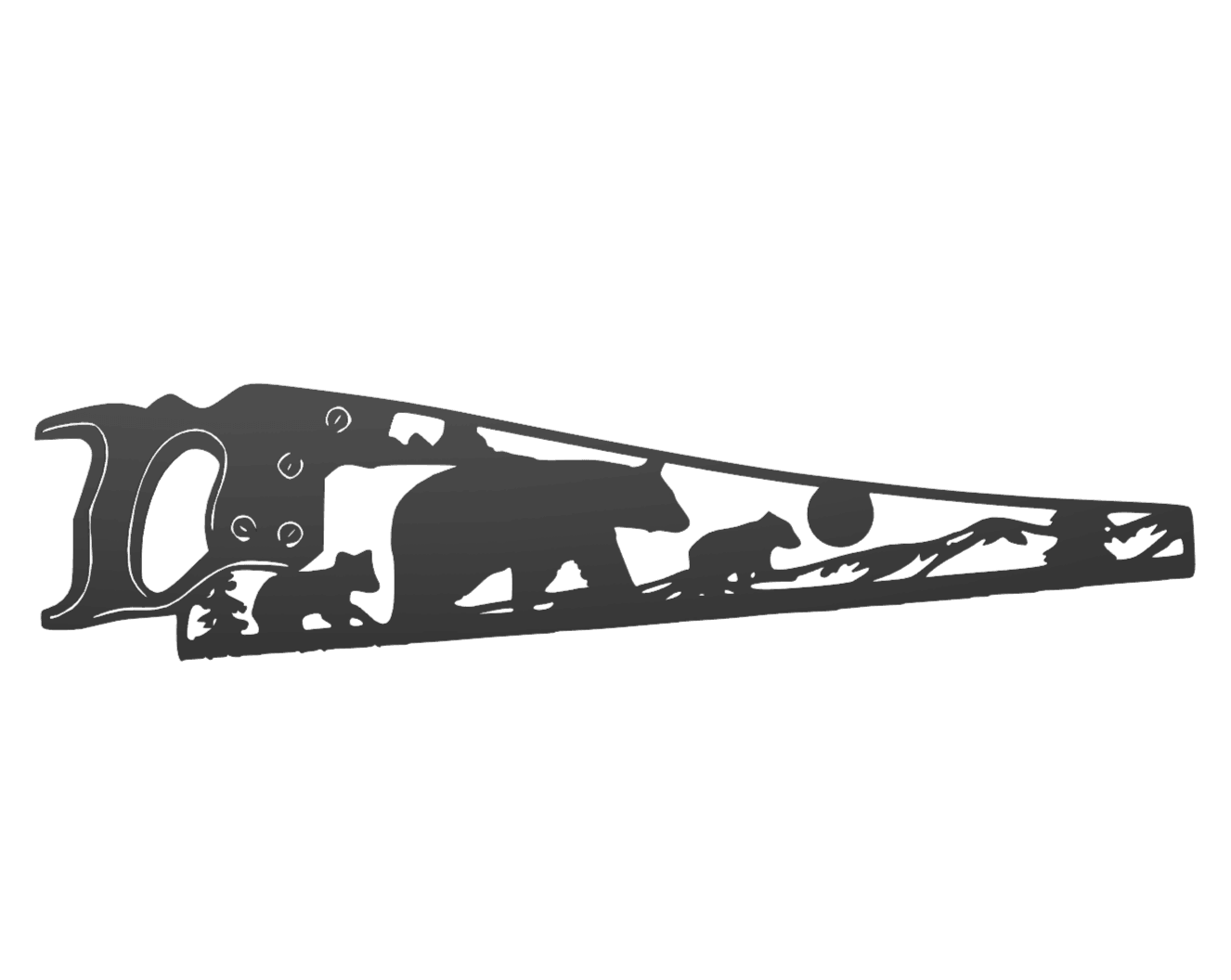 Bear Saw Blade - Made In U.S.A - Metal Art – Nashville Metal Art