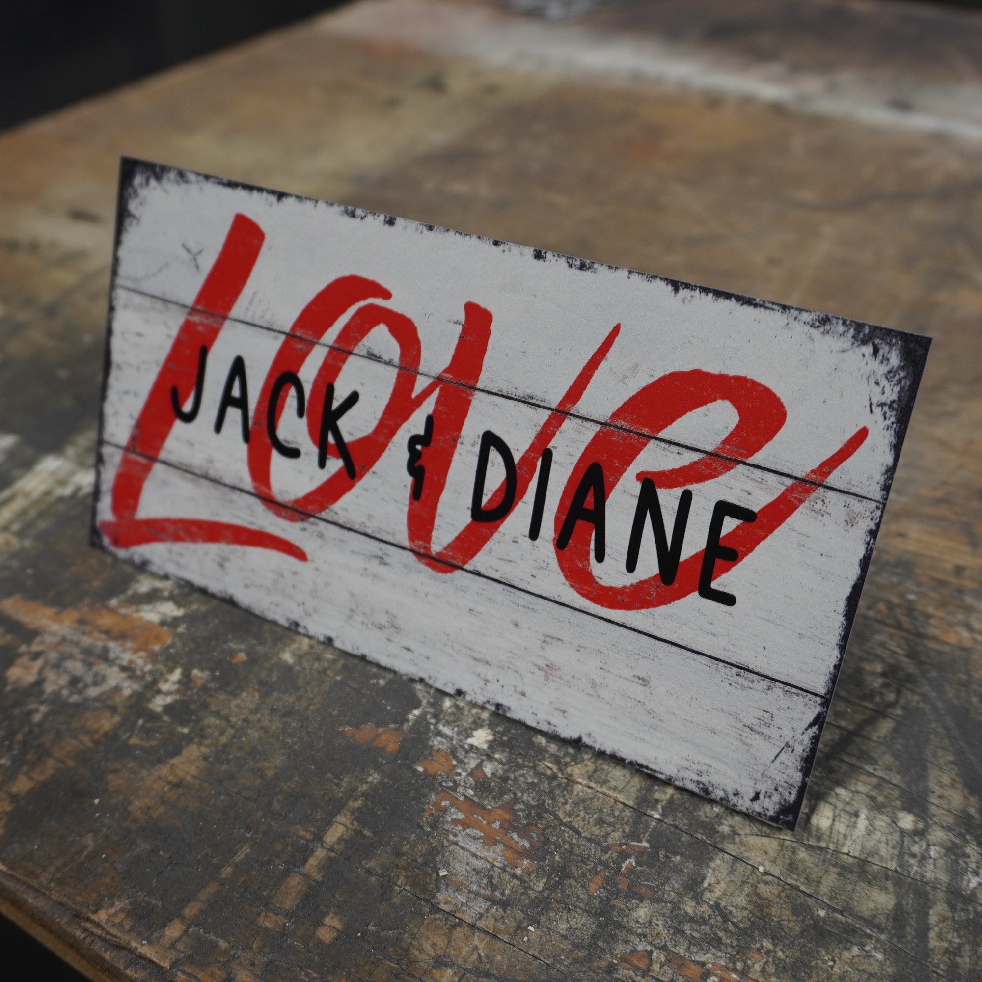 Rustic "Personalized" Love Sign – Nashville Metal Art