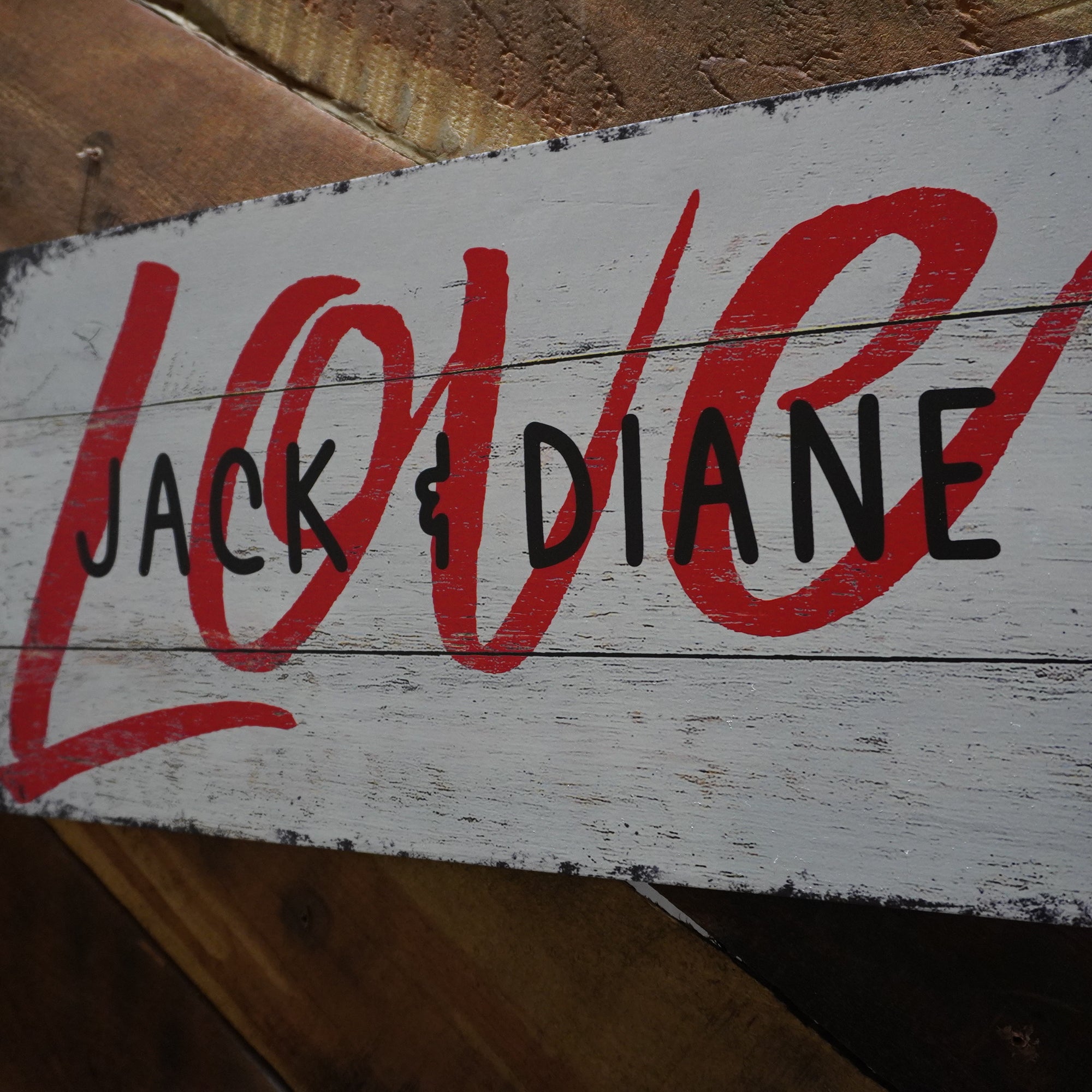 Rustic "Personalized" Love Sign – Nashville Metal Art