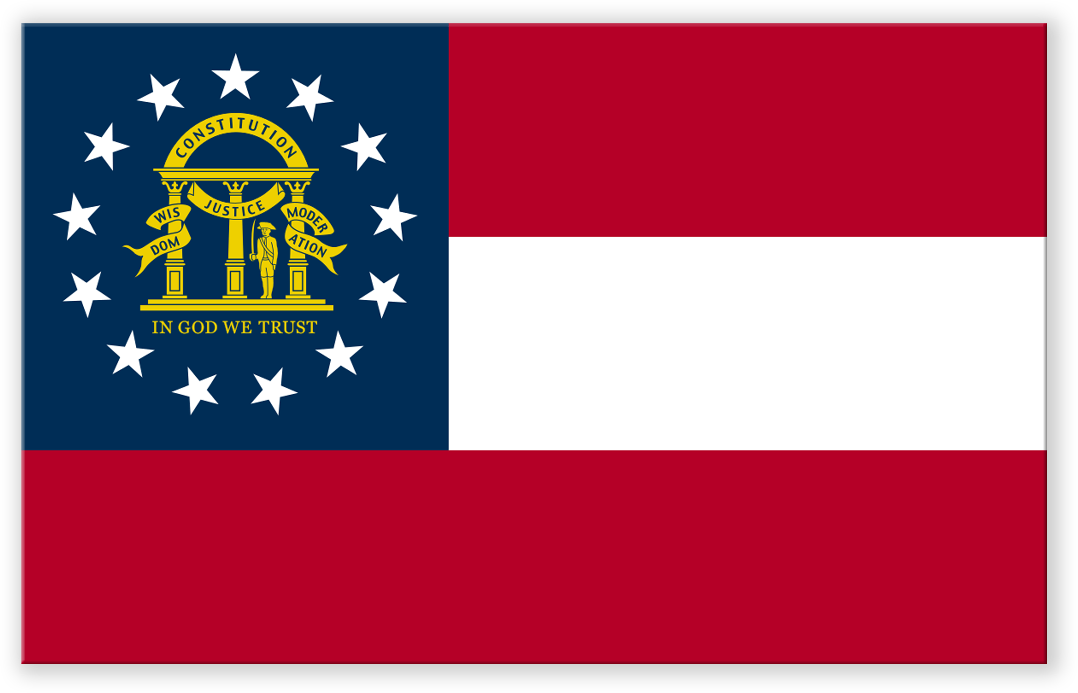 Georgia State Metal Flag – Nashville Metal Art
