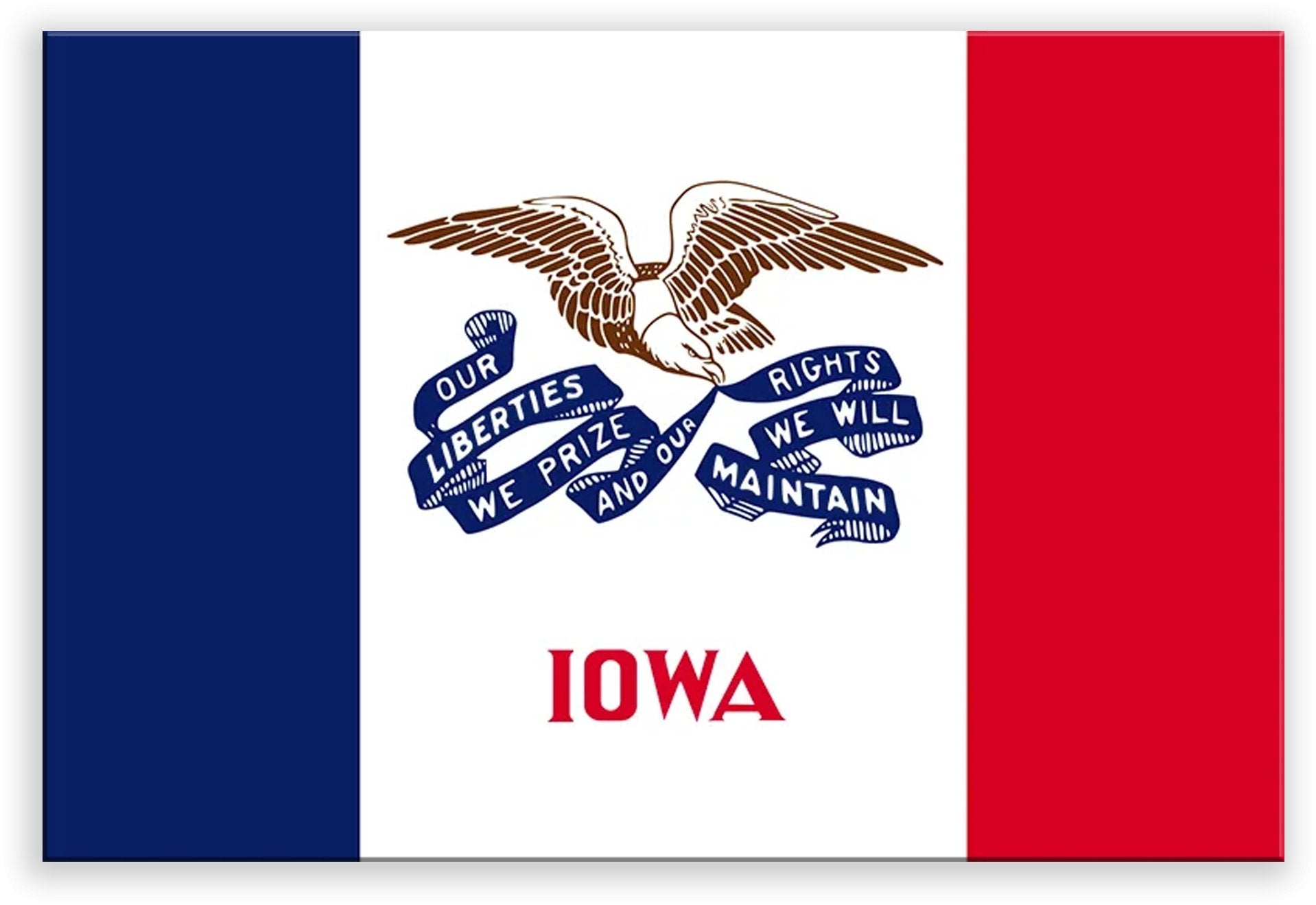 Iowa State Metal Flag – Nashville Metal Art