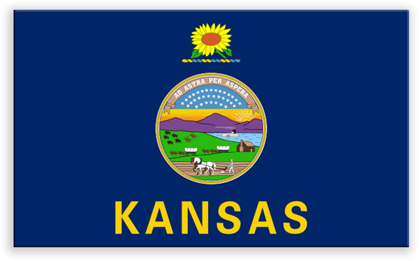 Kansas State Metal Flag – Nashville Metal Art