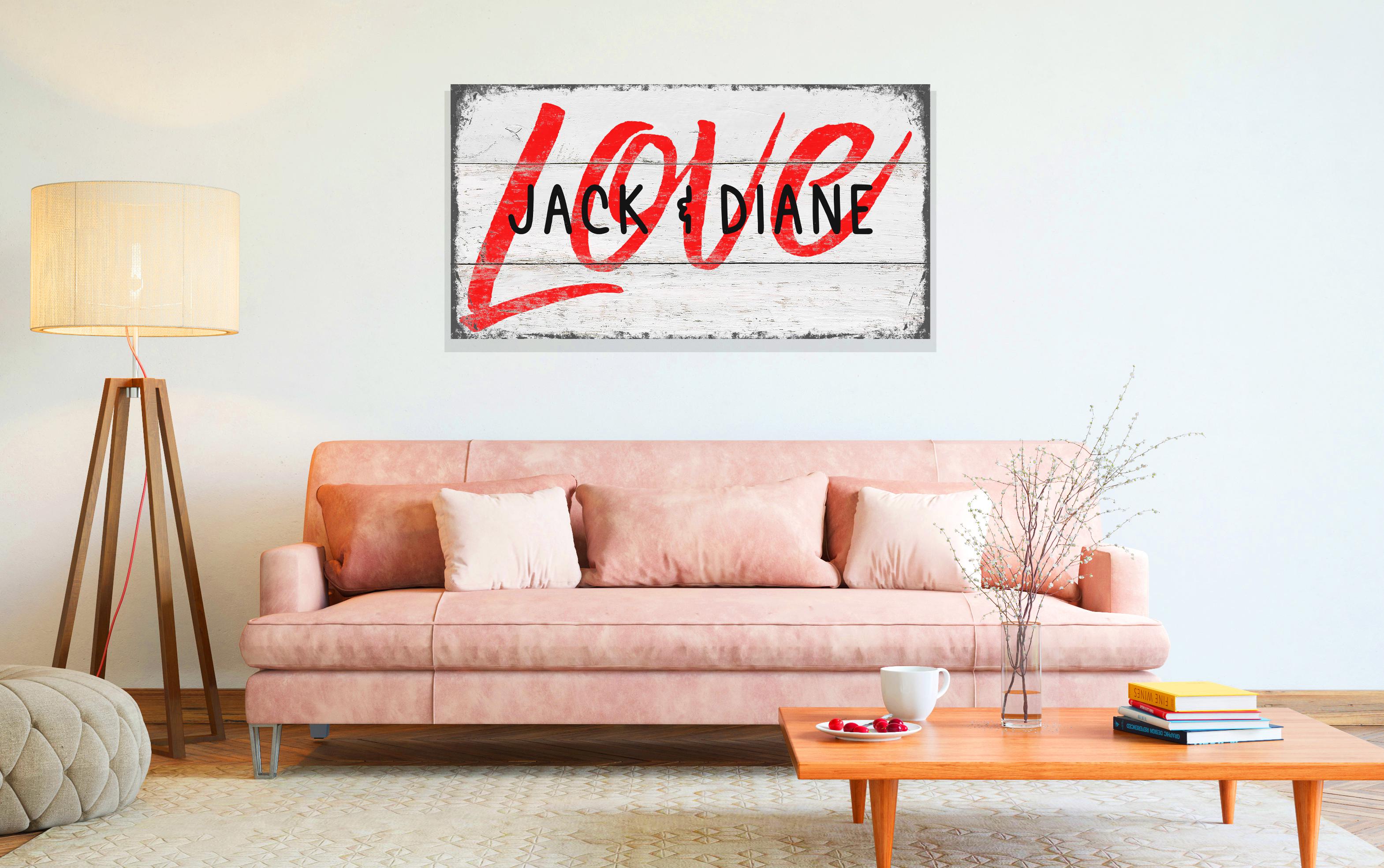 Rustic "Personalized" Love Sign – Nashville Metal Art