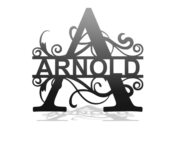 Split Letter Monogram – Nashville Metal Art