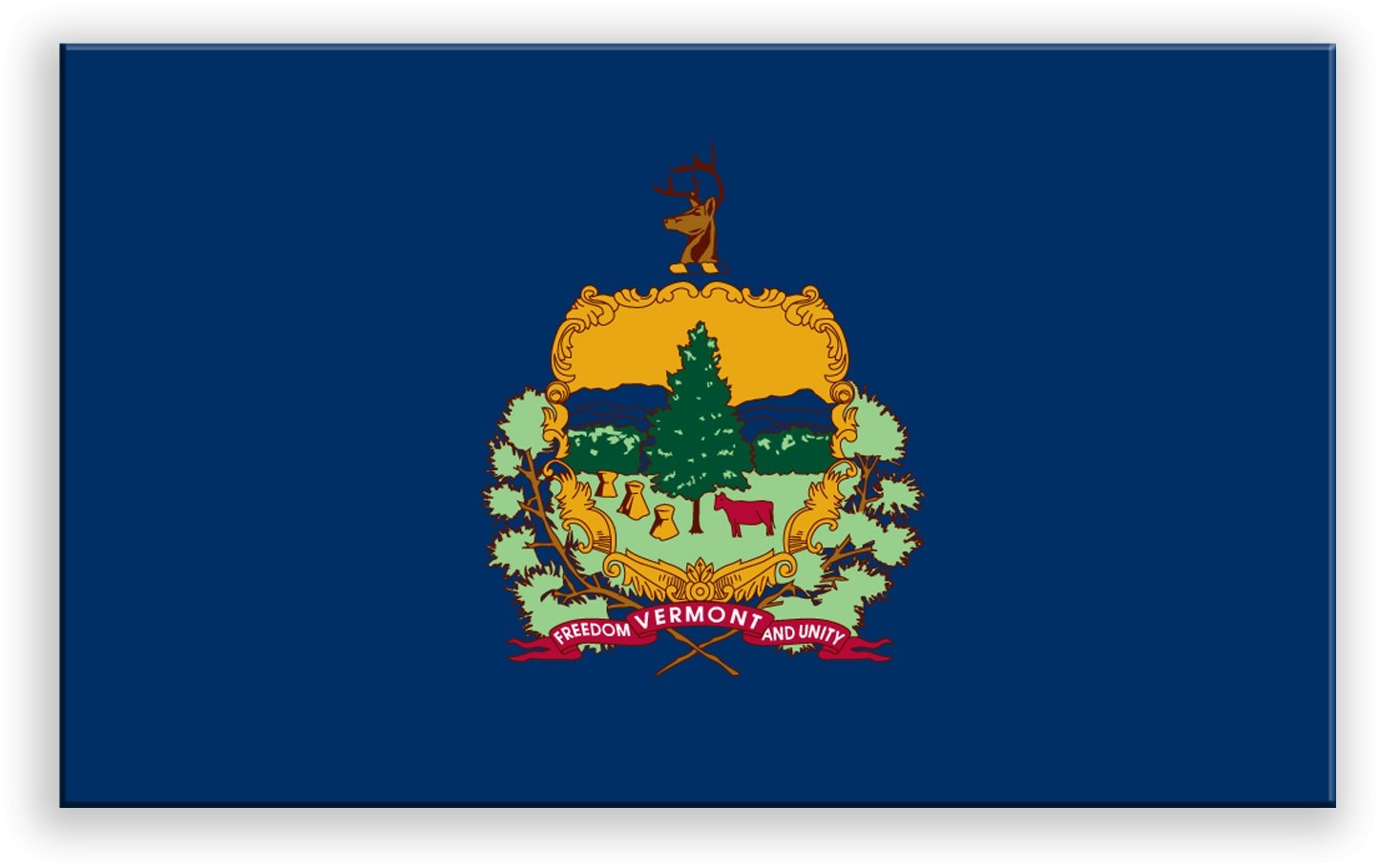 Vermont State Metal Flag – Nashville Metal Art