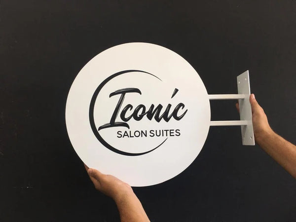 Custom Round Blade Sign - Wall Mounted Store Sign – Nashville Metal Art