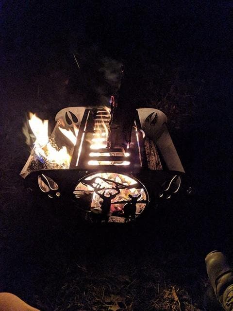 Fire Pit- Deer: "Hunter's Deer Design Fire Pit | Collapsible Outdoor C ...