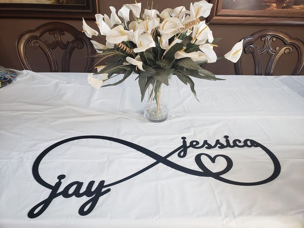 Personalized Infinity Love Sign – Nashville Metal Art