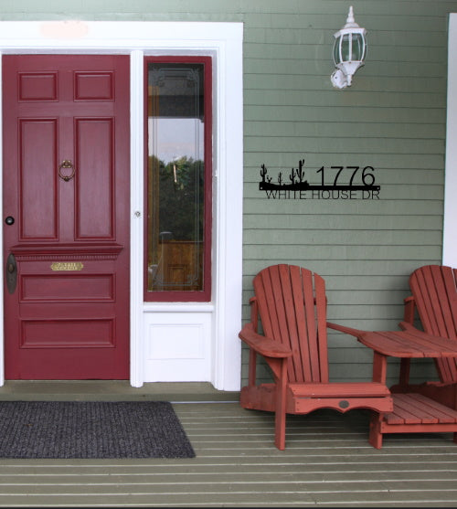 Modern Address Plaque- Scenic – Nashville Metal Art