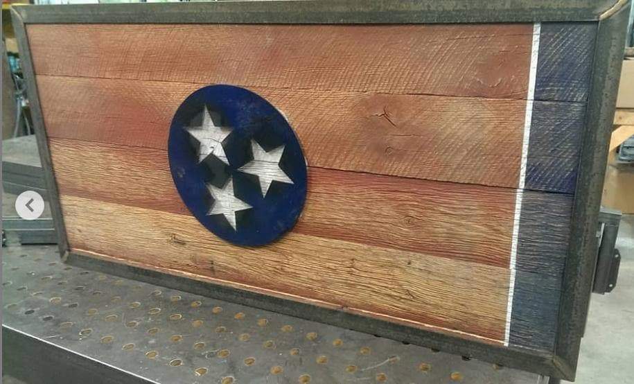 Barn Wood Tennessee Flag – Nashville Metal Art